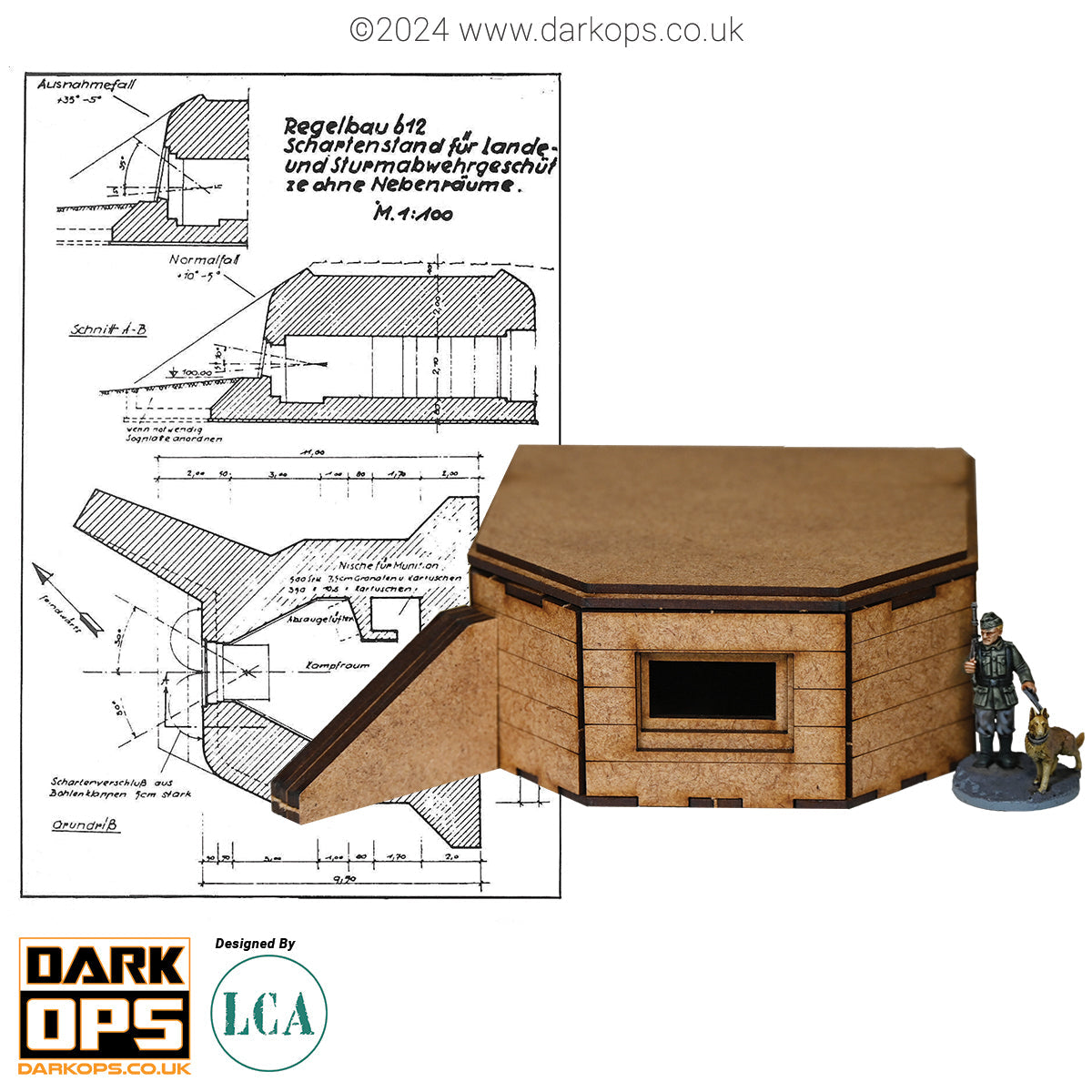 28mm AT Bunker R612 – Grey For Now Games